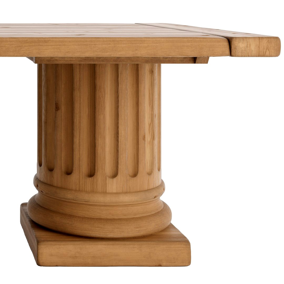 SALVAGED WOOD ARCHITECTURAL COLUMN RECTANGULAR EXTENSION DINING TABLE ...