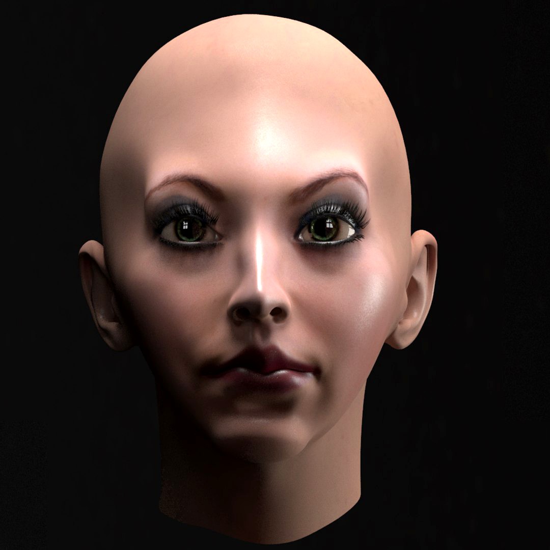 Female head 3D model