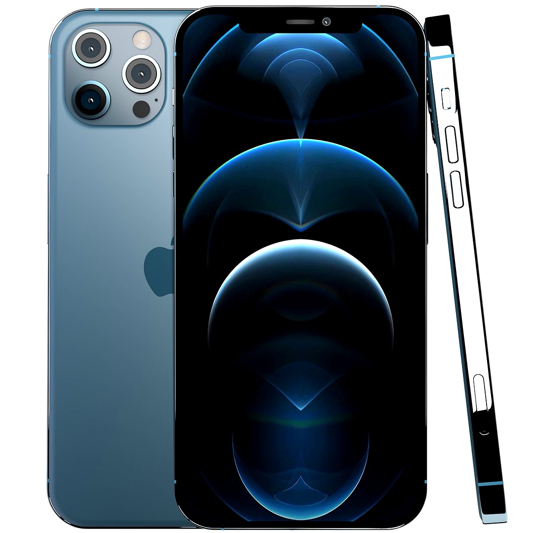 Apple iPhone 12 Pro Max Pacific Blue 3d model