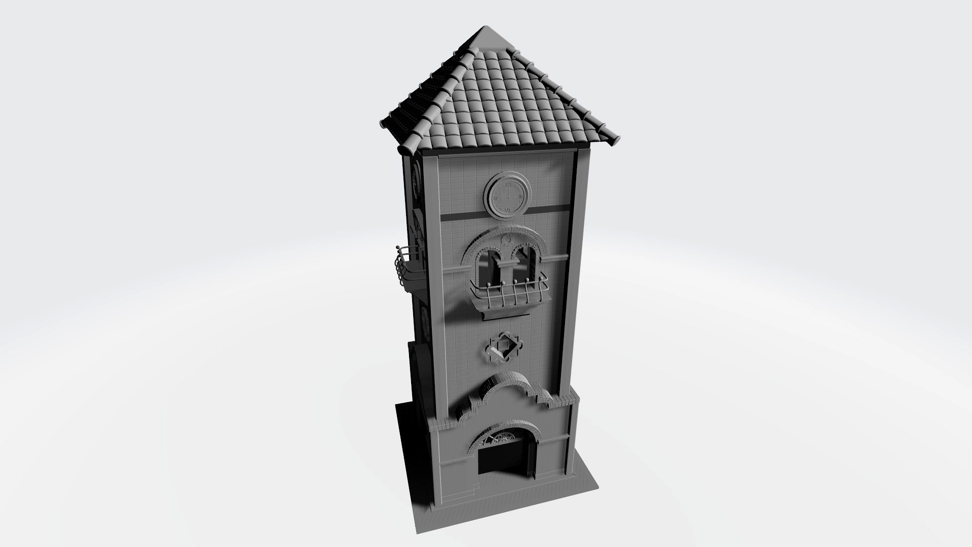 Clock tower 3d model