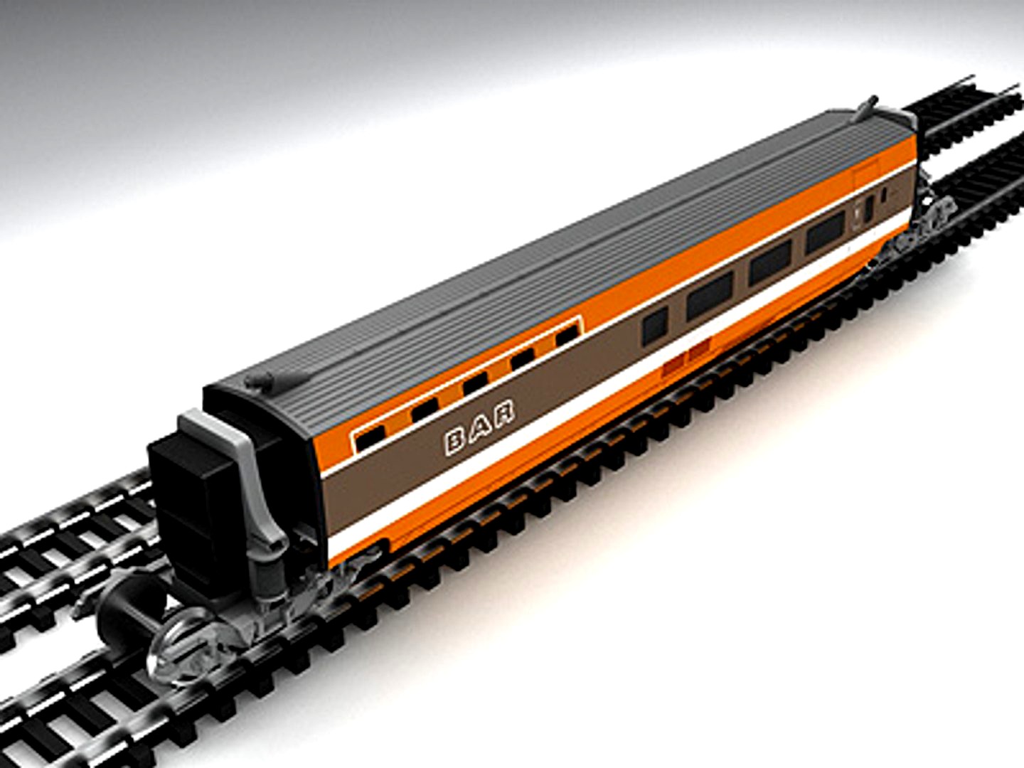 TGV HIGH-SPEED TRAIN GEN-1 1ST CLASS BAR CAR 3d model