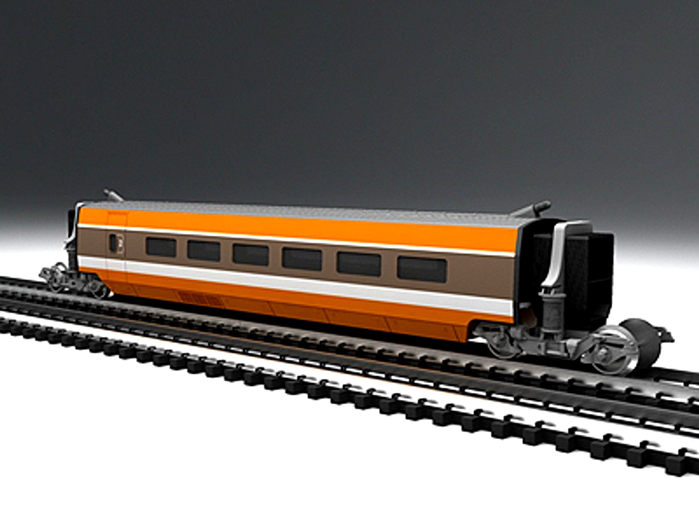 TGV HIGH-SPEED TRAIN INTERMEDIATE GEN-1 2ND CLASS CAR 3d model