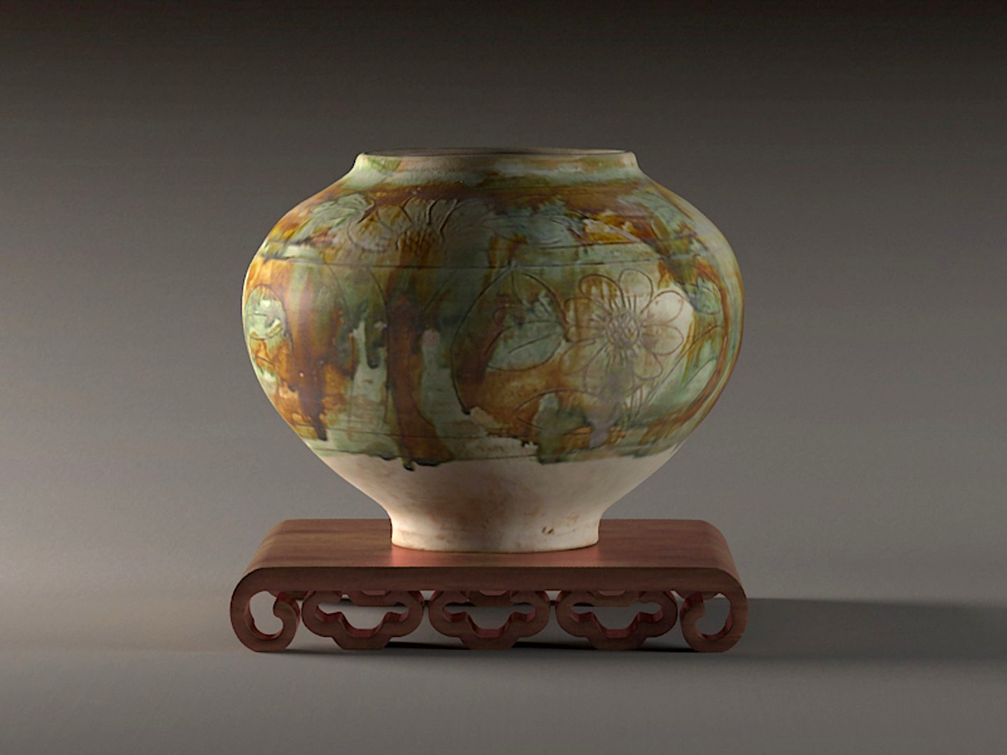 Flower pots ancient vessels pottery pots ancient artifacts 3d model