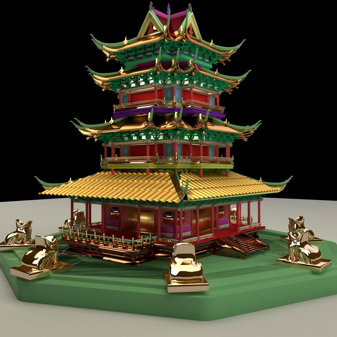 Chinese tower 3d model