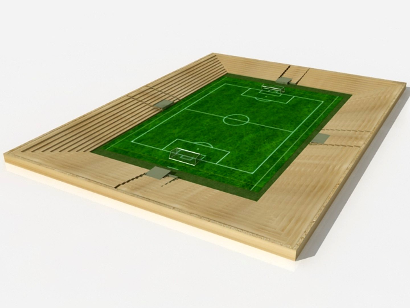 Soccer Field (low polygon) 3d model