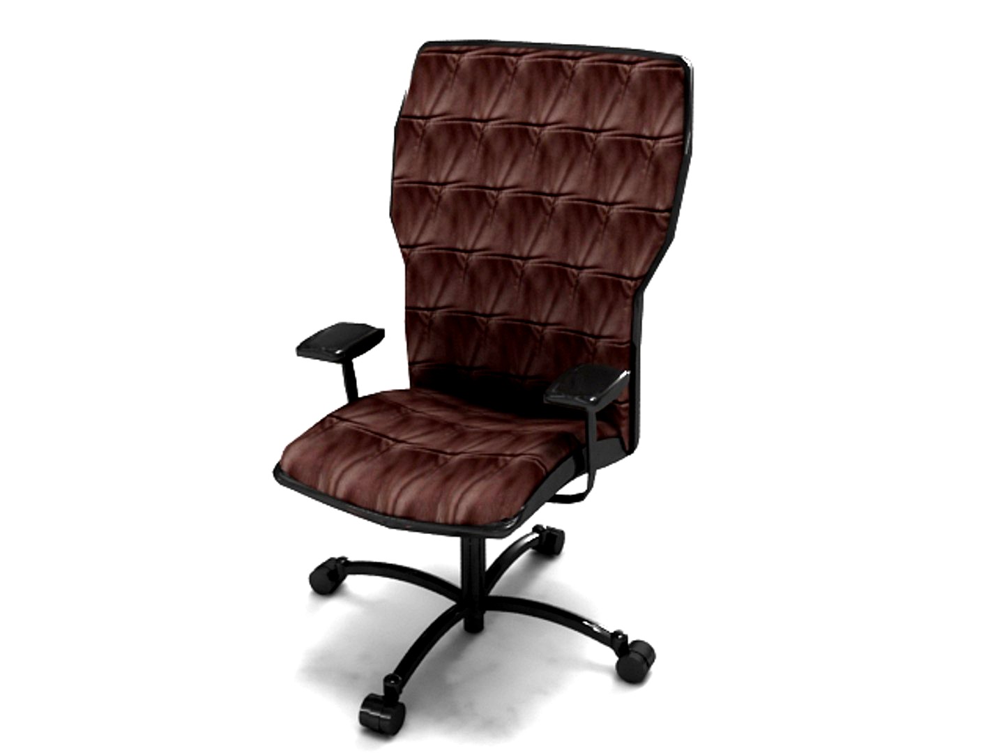 Leather Mesh Office Chair - High Quality Furniture 3d model