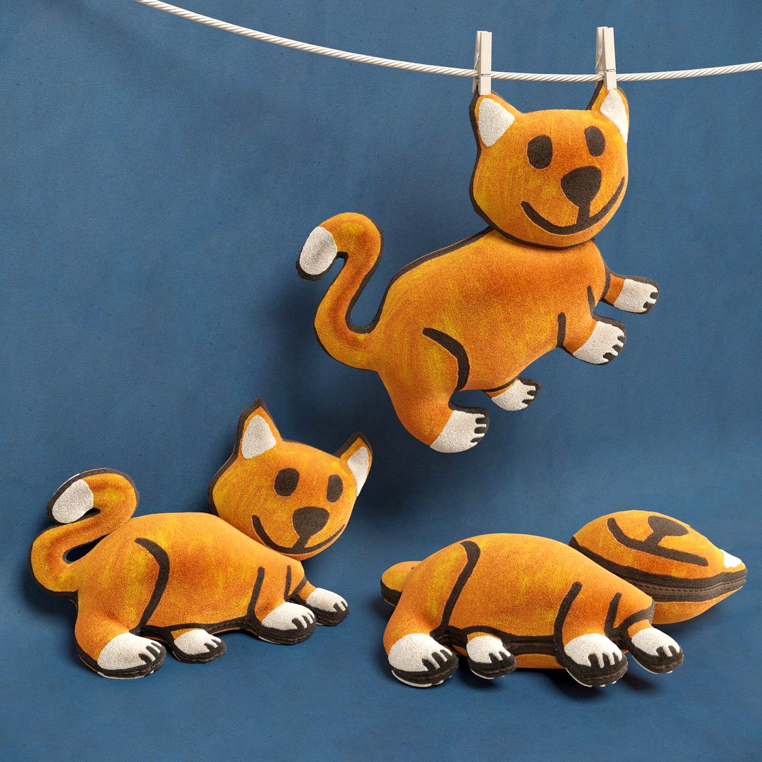 kids cat mouse 3d model