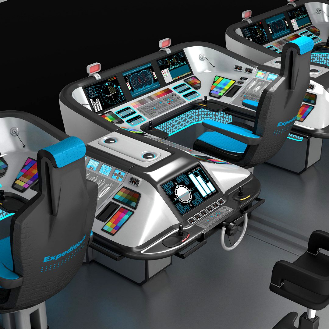 Shipboard control panel 3d model