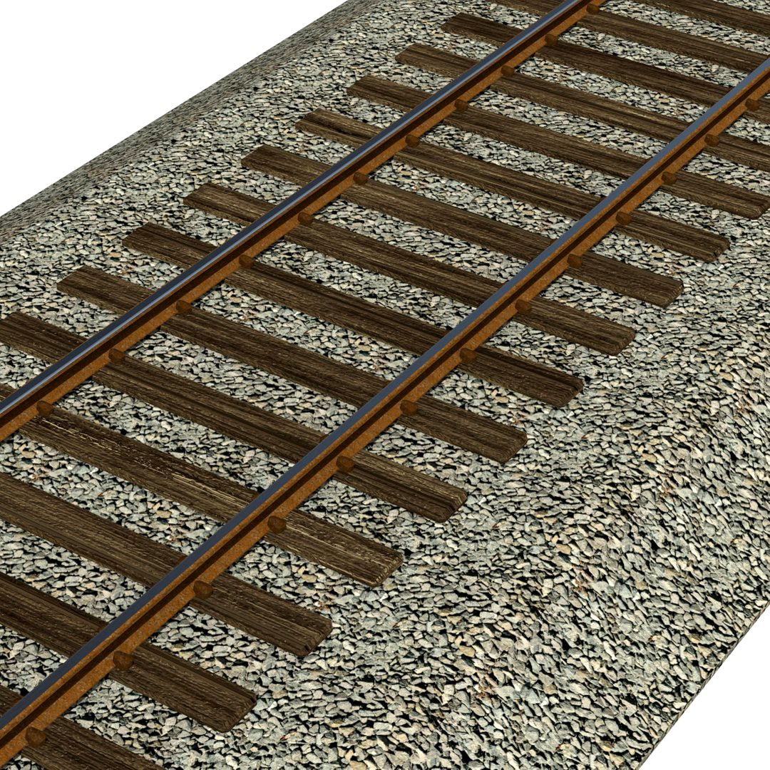 Railroad Track, Narrow Gauge 3d model