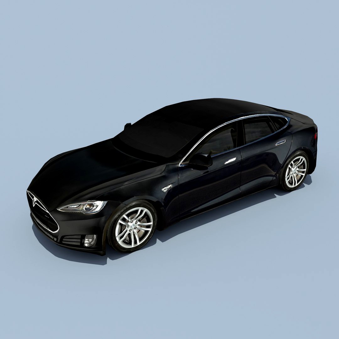 Tesla Model S Solid Black 3d