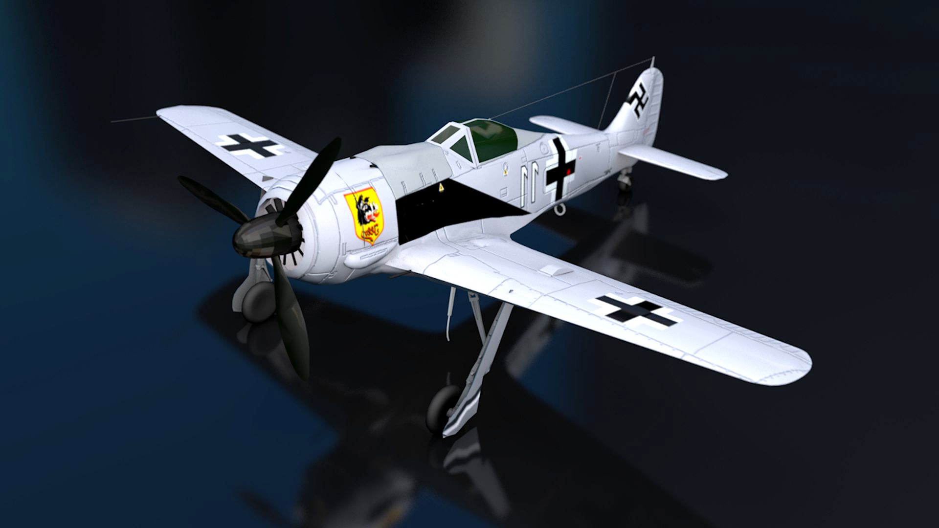 Focke Wulf FW 190 Fighter Aircraft 3d model