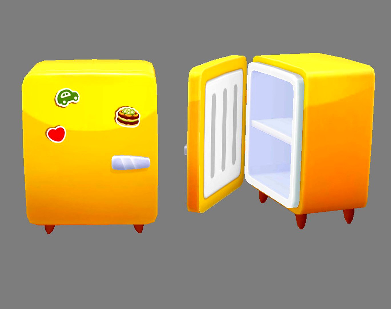 Cartoon small refrigerator 3d model