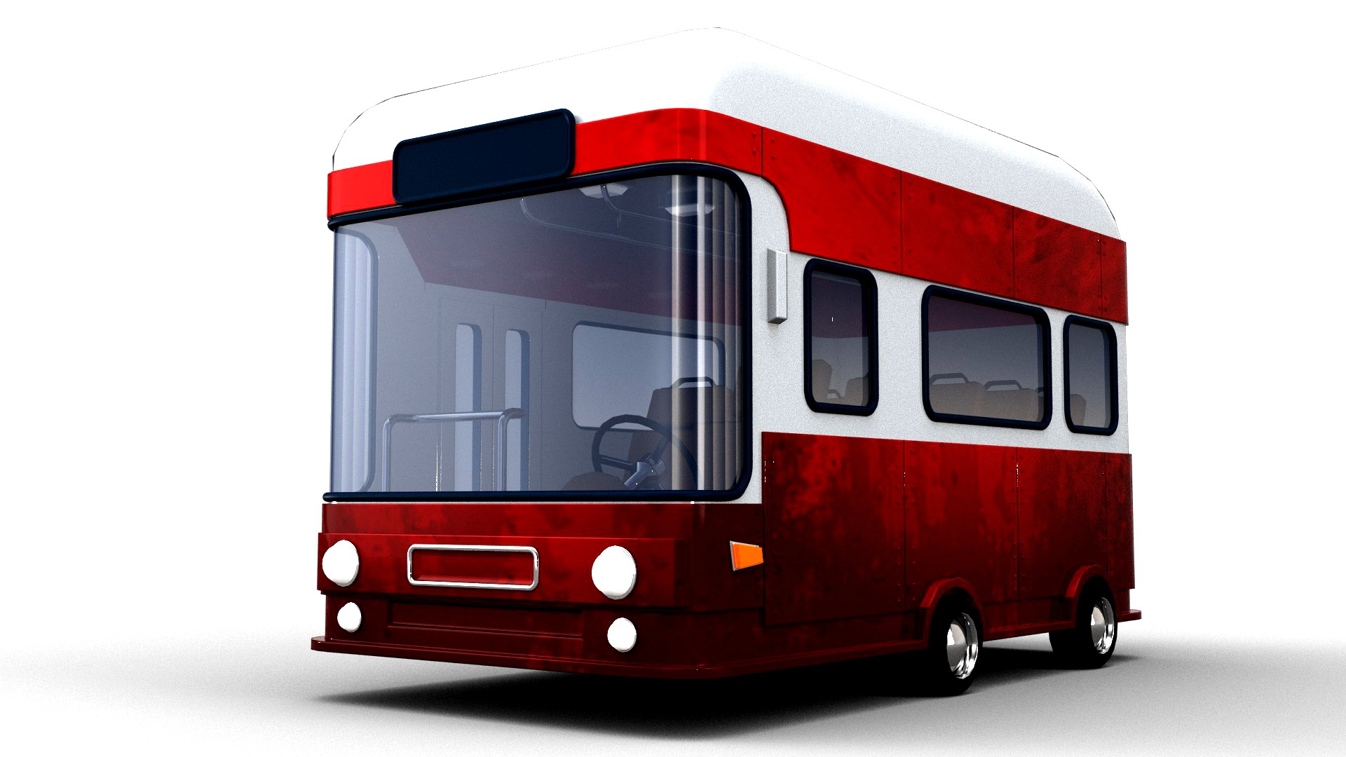 Cartoon Bus 3d model
