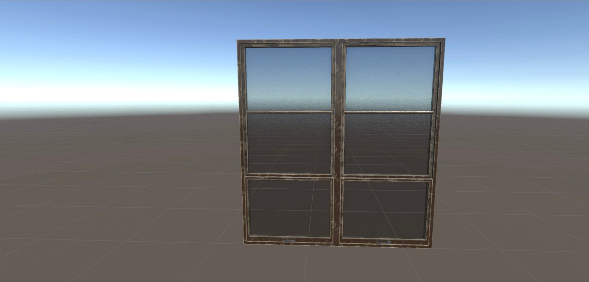Big Wooden Window and Door 3d model