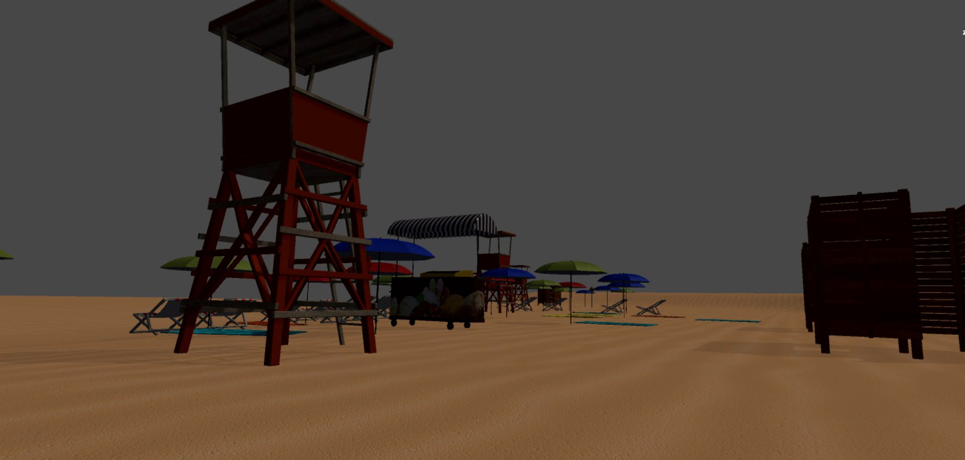 Beach - resort 3d model