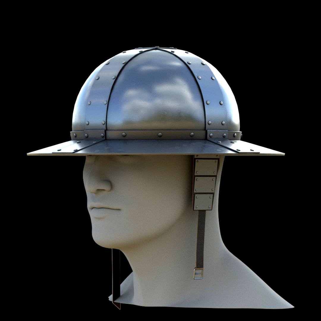 Medieval Knight Kettle Hat Helmet 3d model