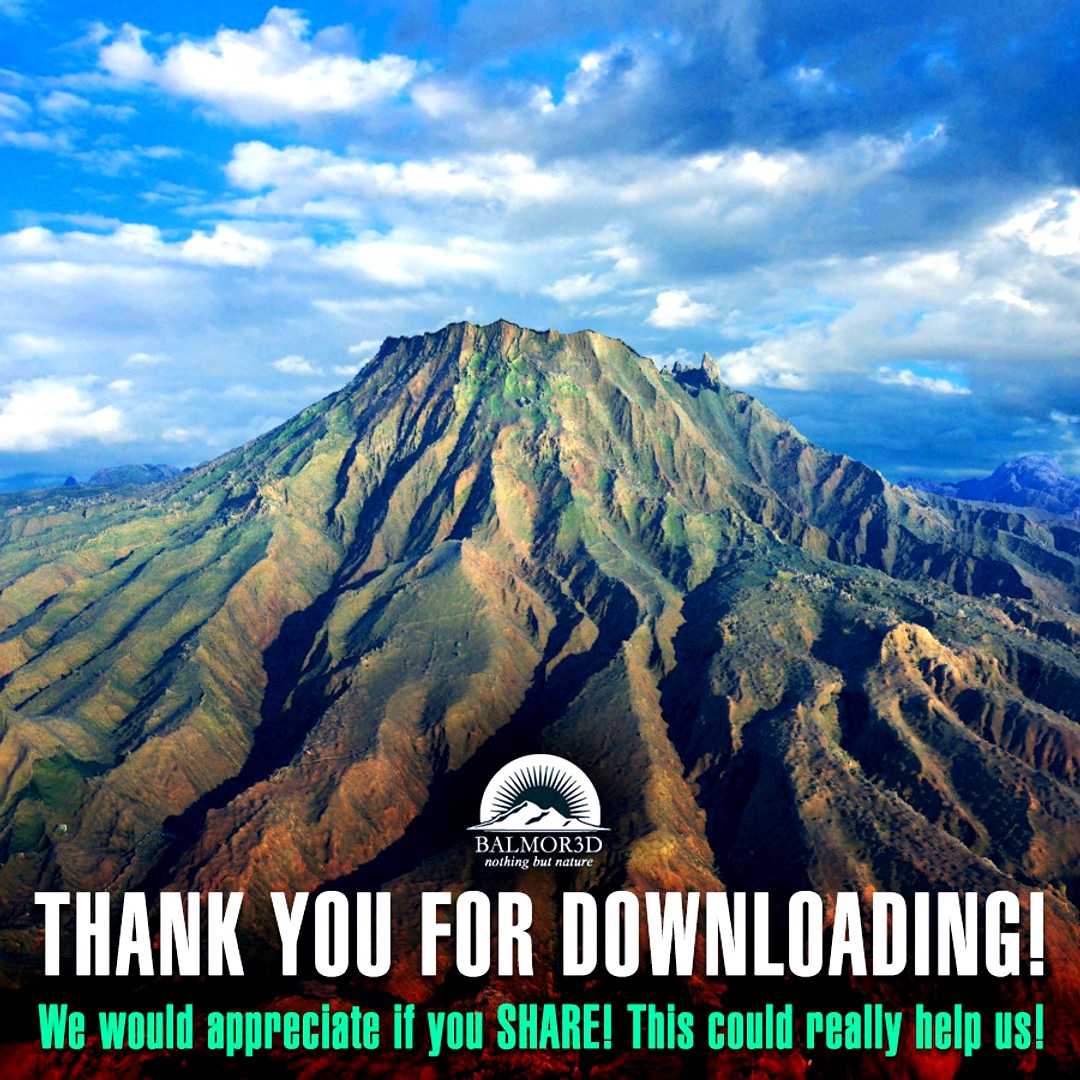 OLD EXTINCT VOLCANO 02 3d model