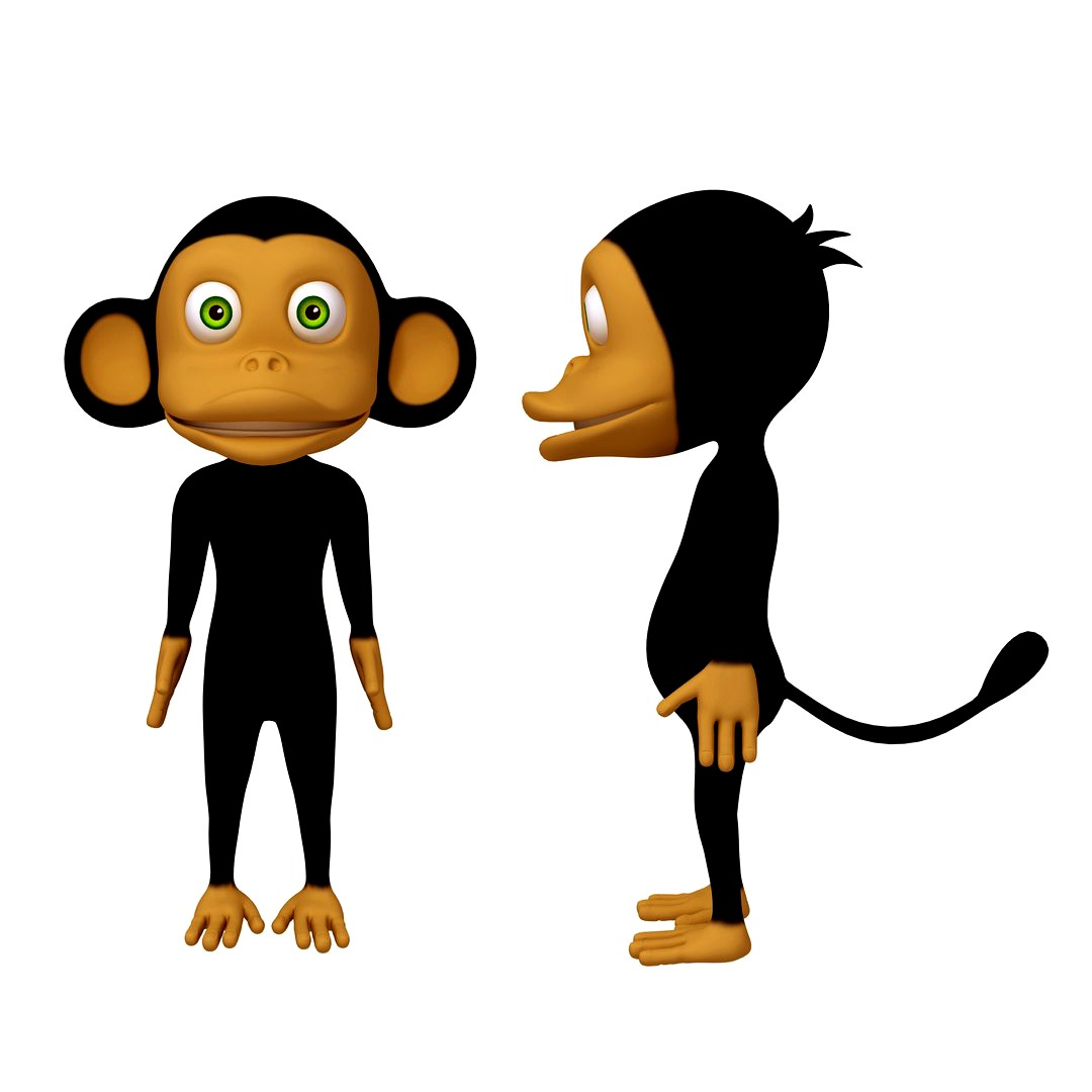 Monkey Cartoon 3d model