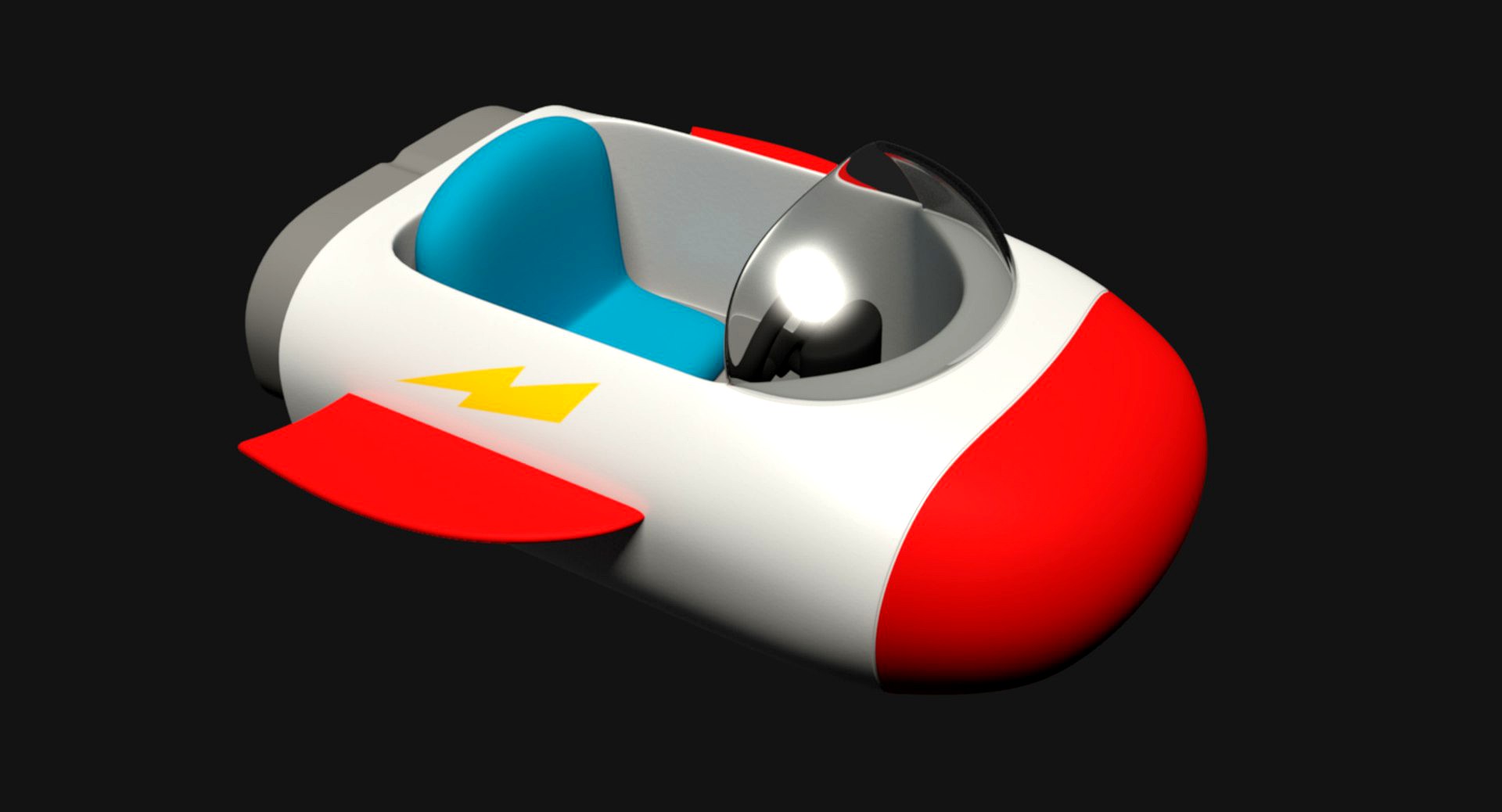 Cartoon Spaceship 3d model