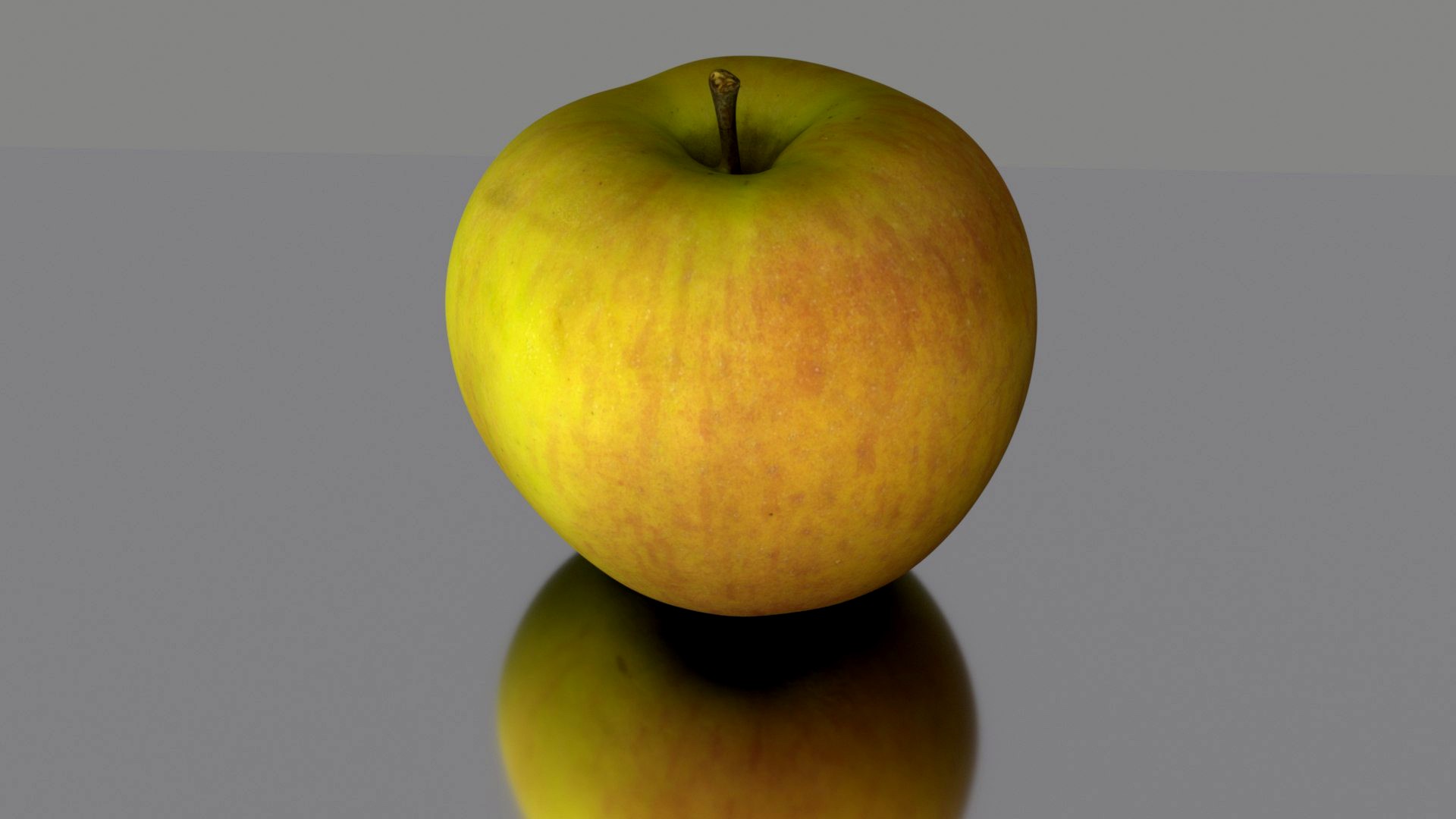 Apple low poly 3d model