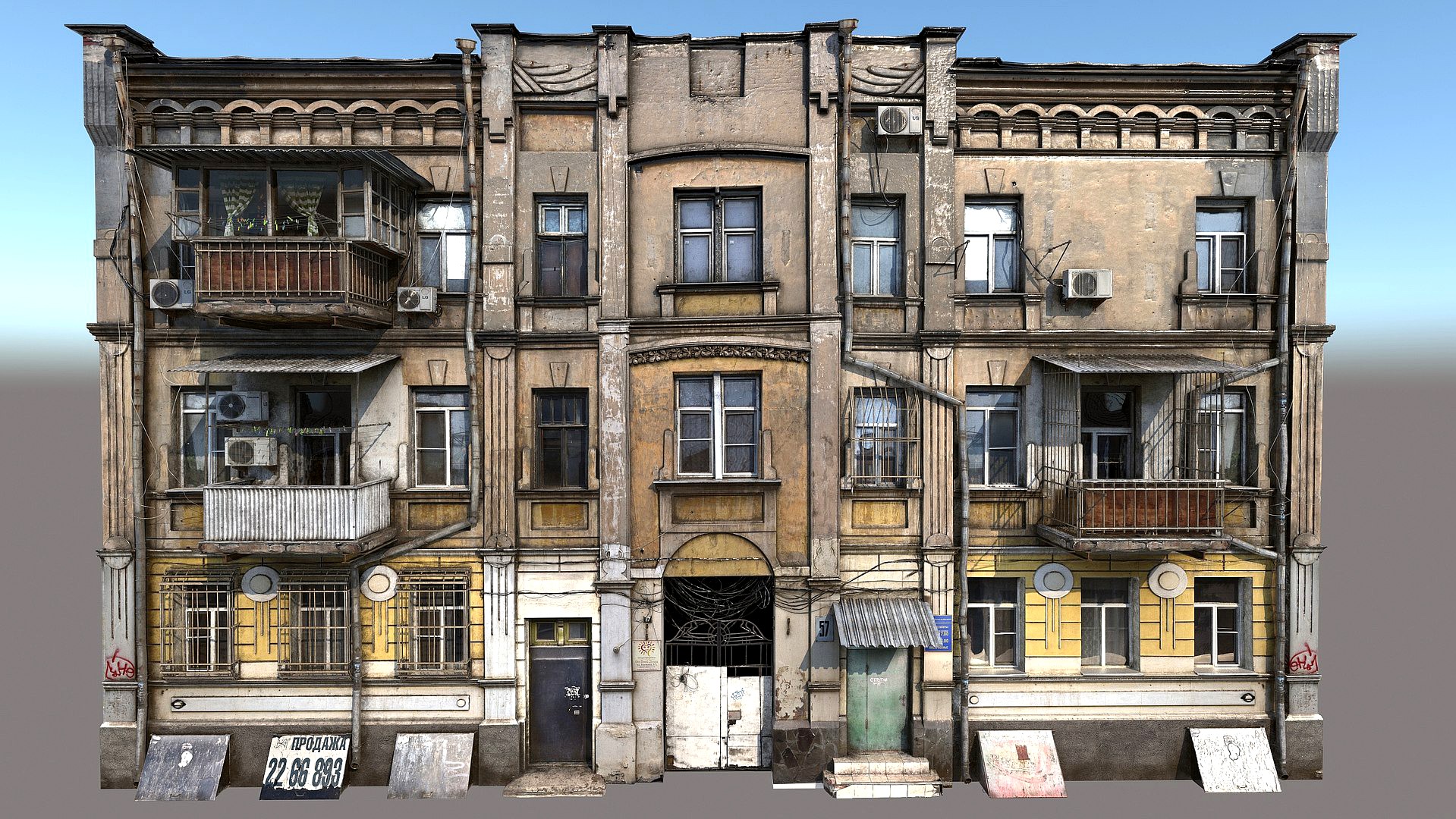 Photorealistic European Buildings 01 3d model