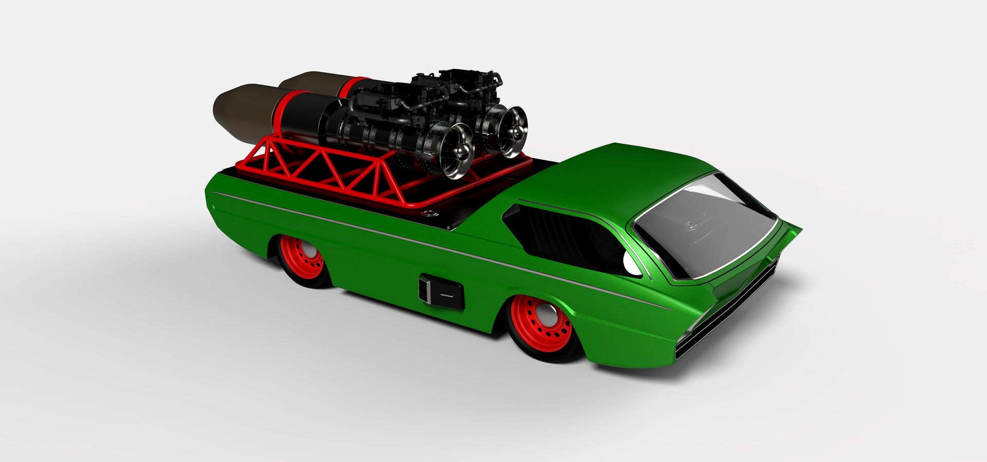Jet car concept 3d model