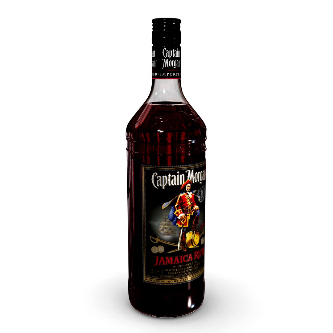 Captain Morgan Jamaica Rum 1L Bottle 3d model