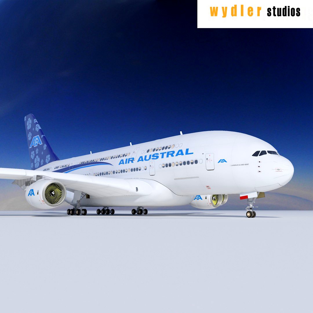 Airbus A380 Air Austral 3d model