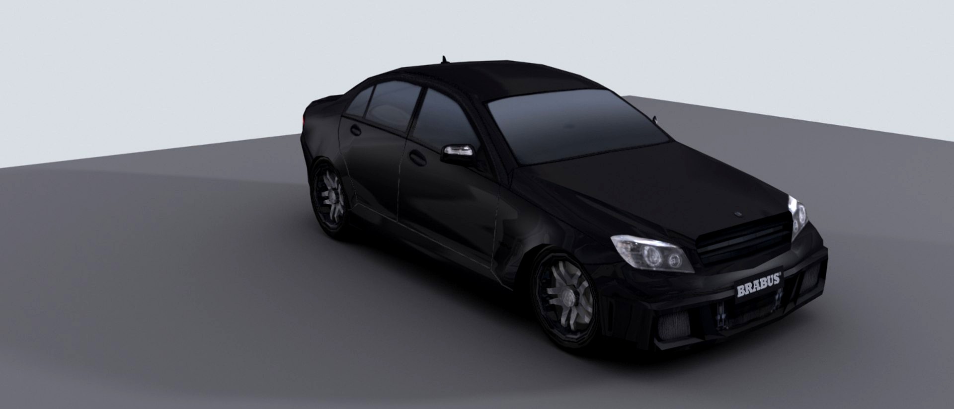 Mercedes Brabus Bullit Black Arrow - race car -low poly for game with ...