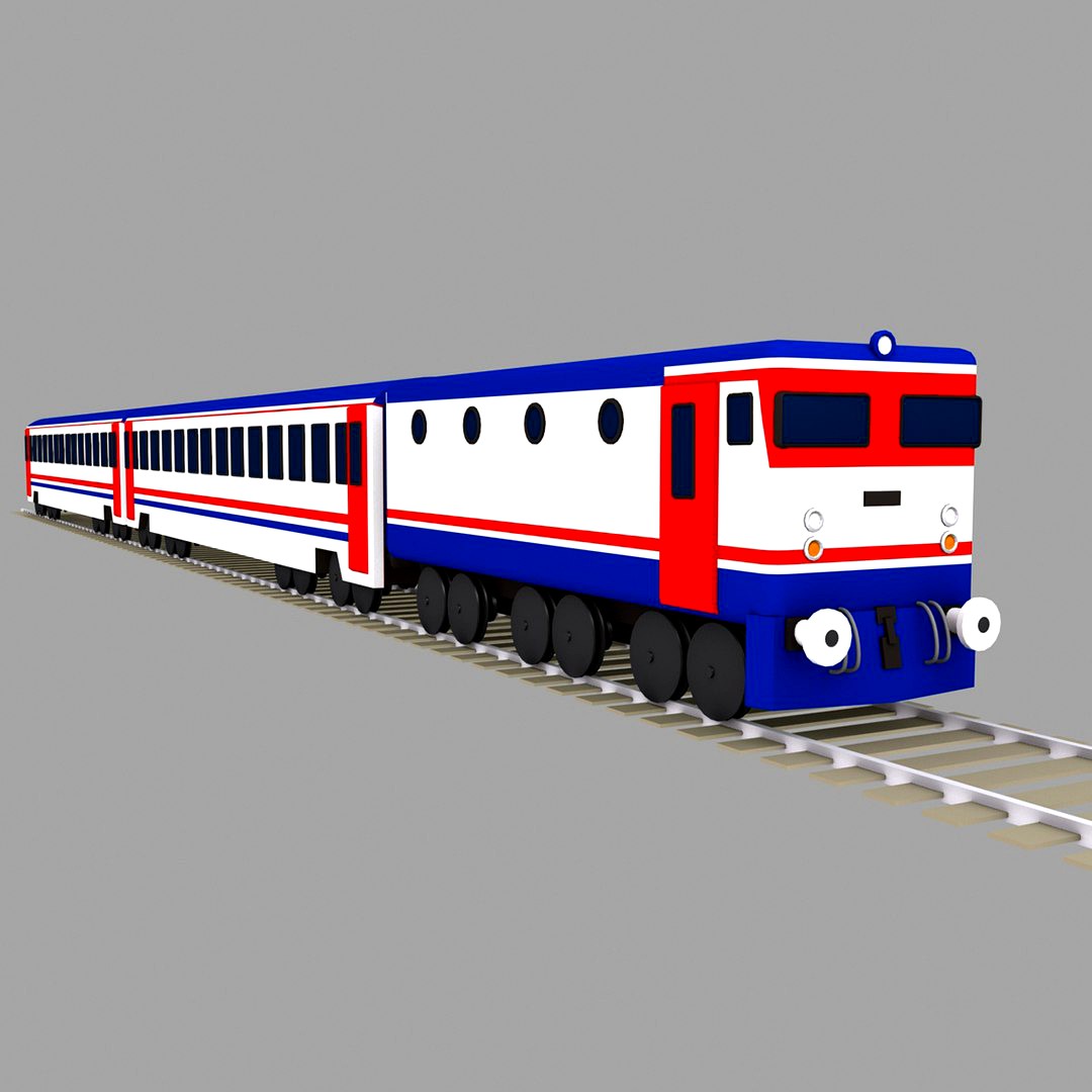 Turkey train -Turkiye TCDD tren 3d model