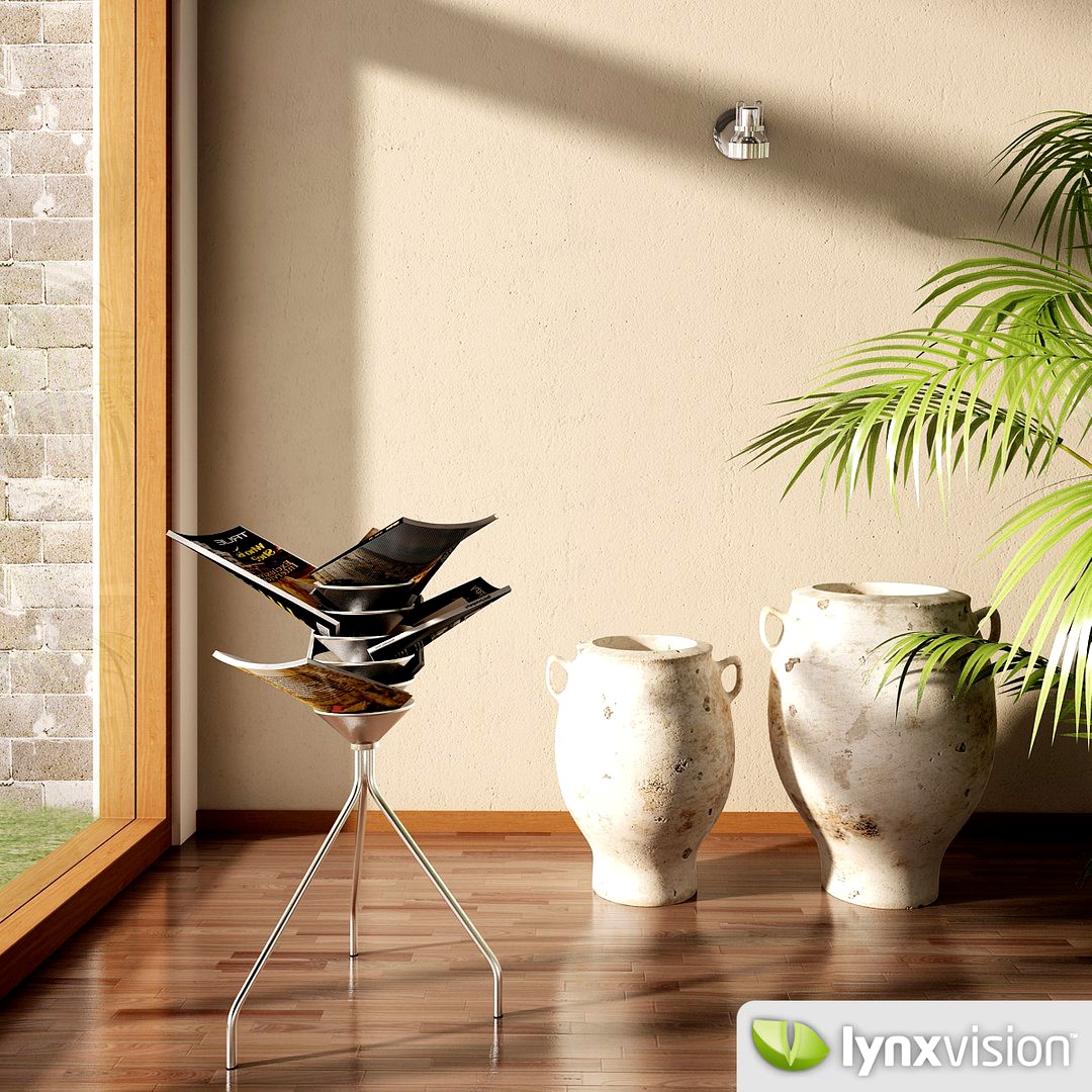 Omero magazine holder & Antique vessels 3d model