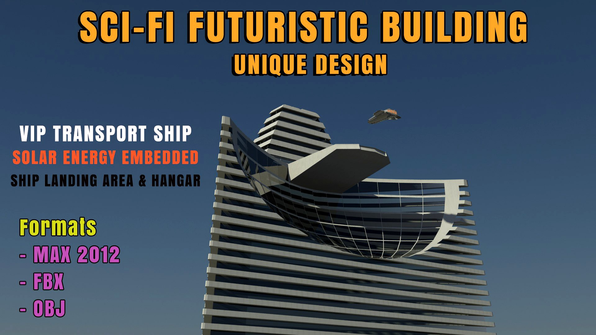 Futuristic Sci-Fi Building Model 3d