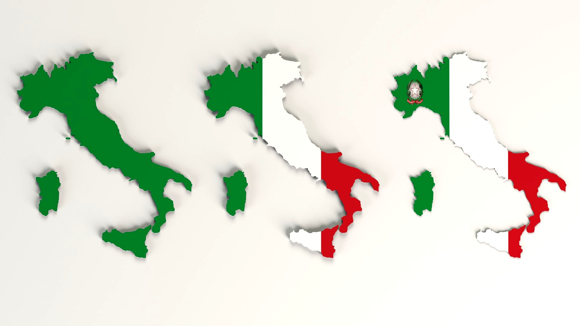Italy 3d map model