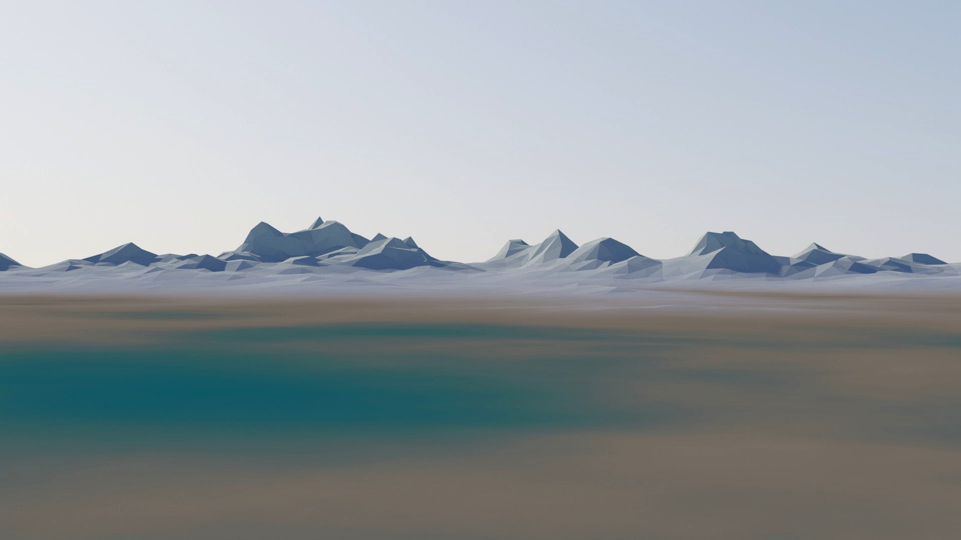 cartoon low poly icelandic landscape 3d model