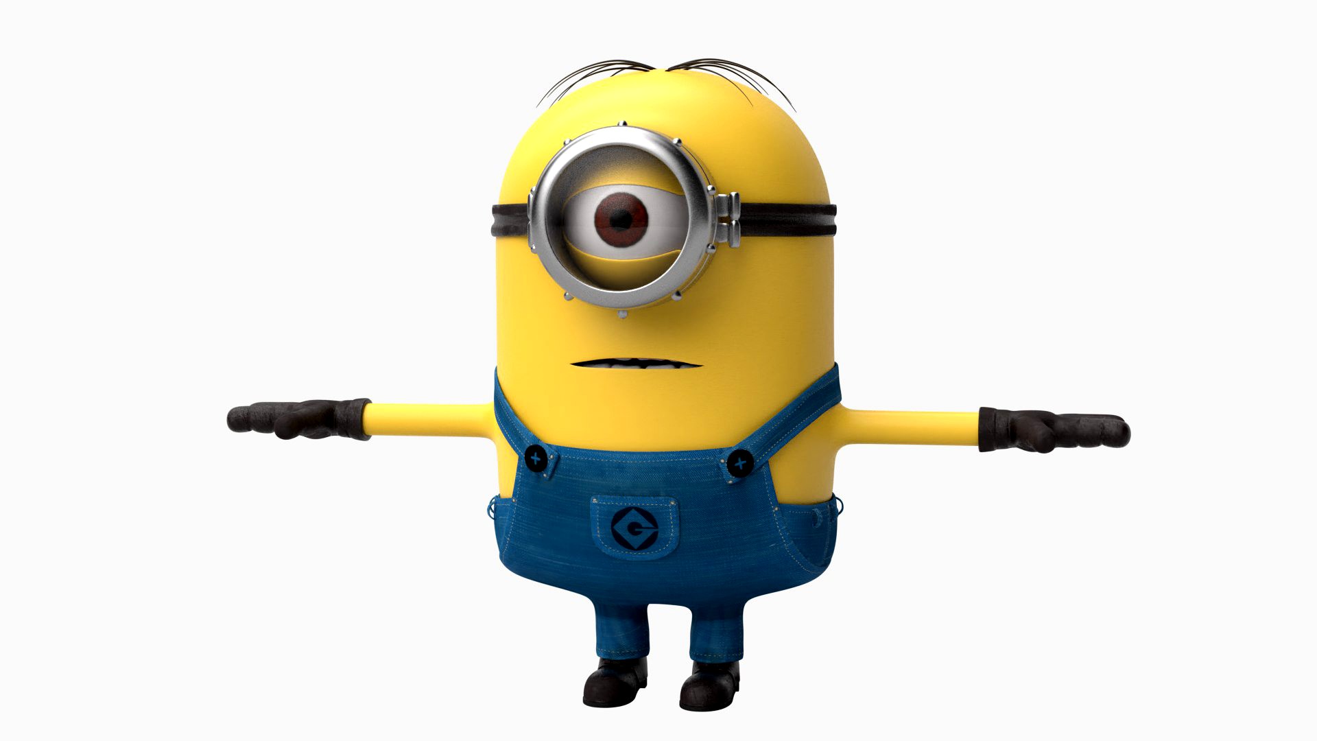 Cartoon Minion Stuart 3d model