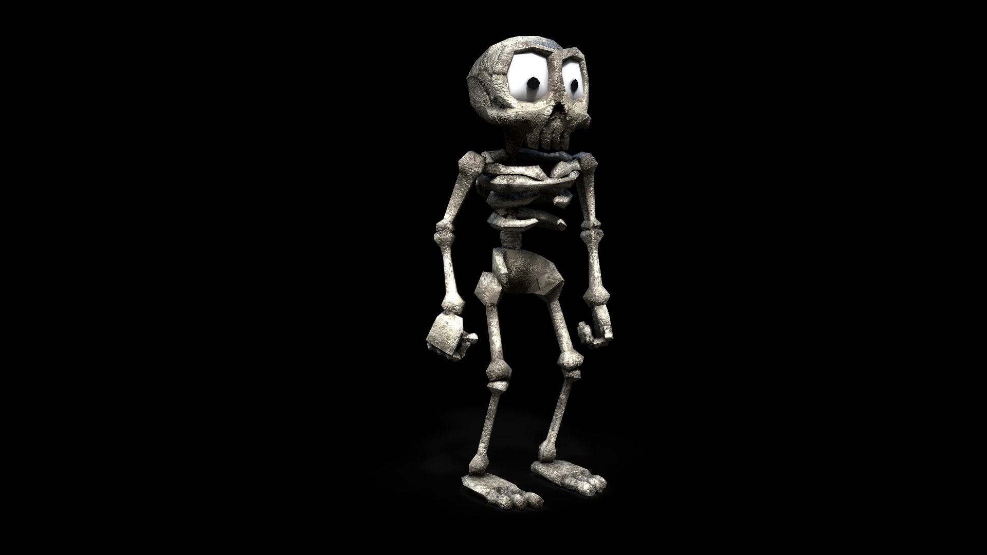 3D Skeleton Game Character RIGGED model