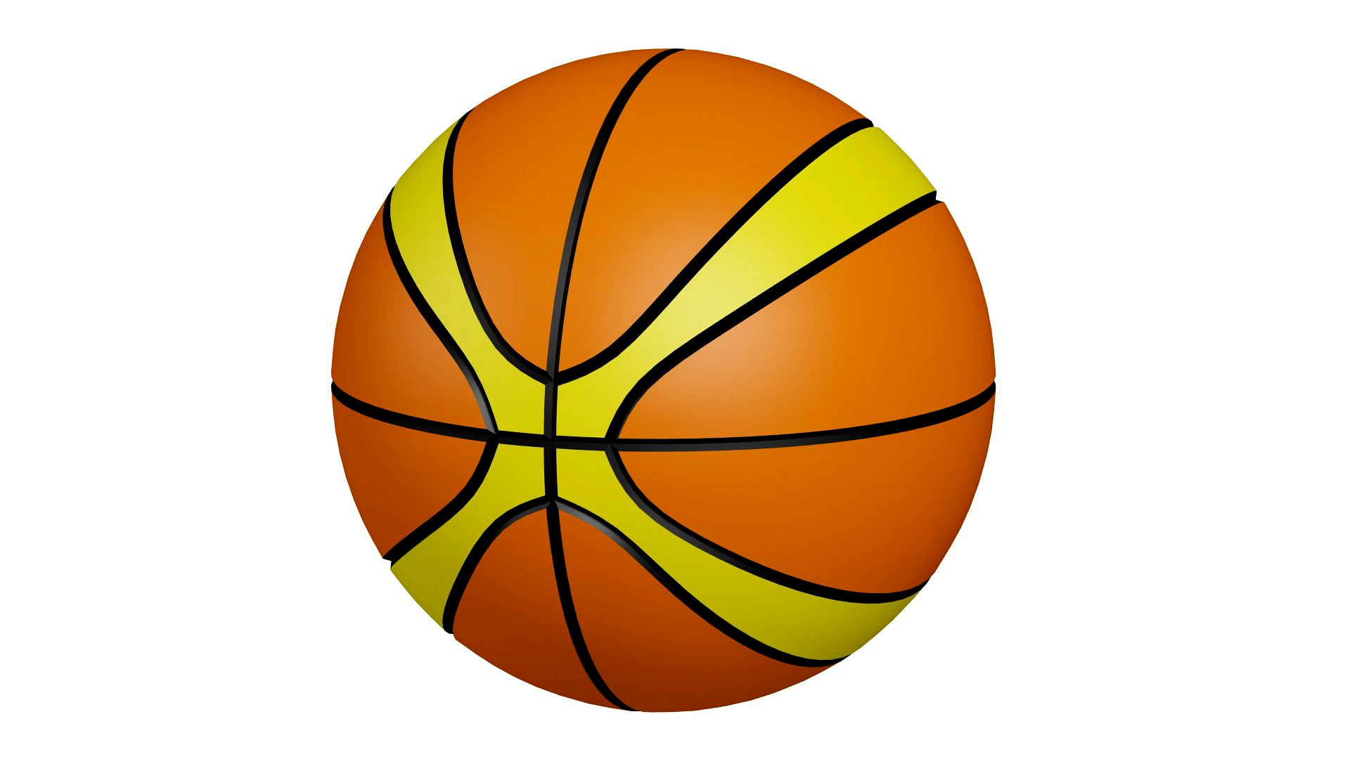 Basketball Ball Low Poly 2 3d model