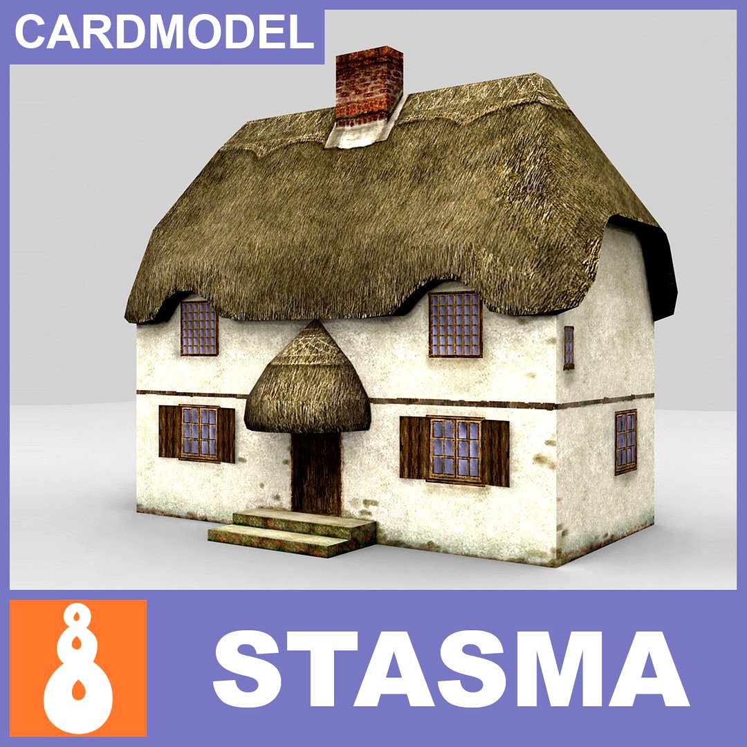 English thatched house 3d model