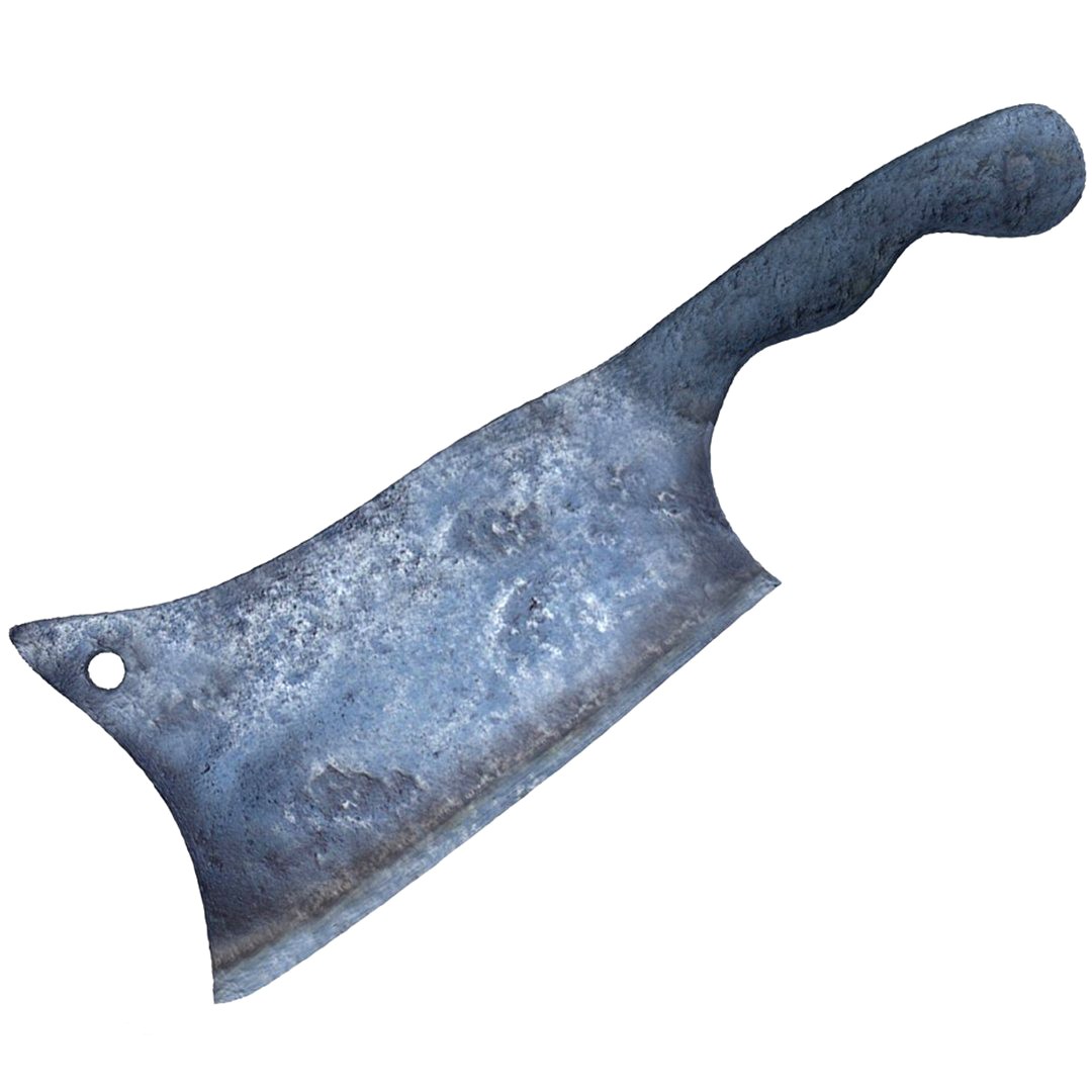 old hand-forged cleaver 3d model