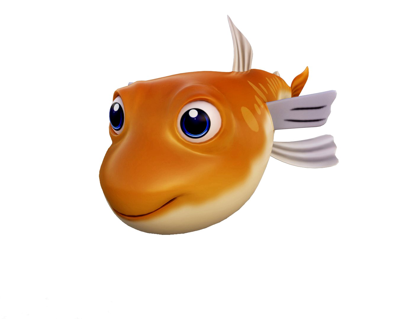 Greater Lizard fish animated low poly toon 3d model