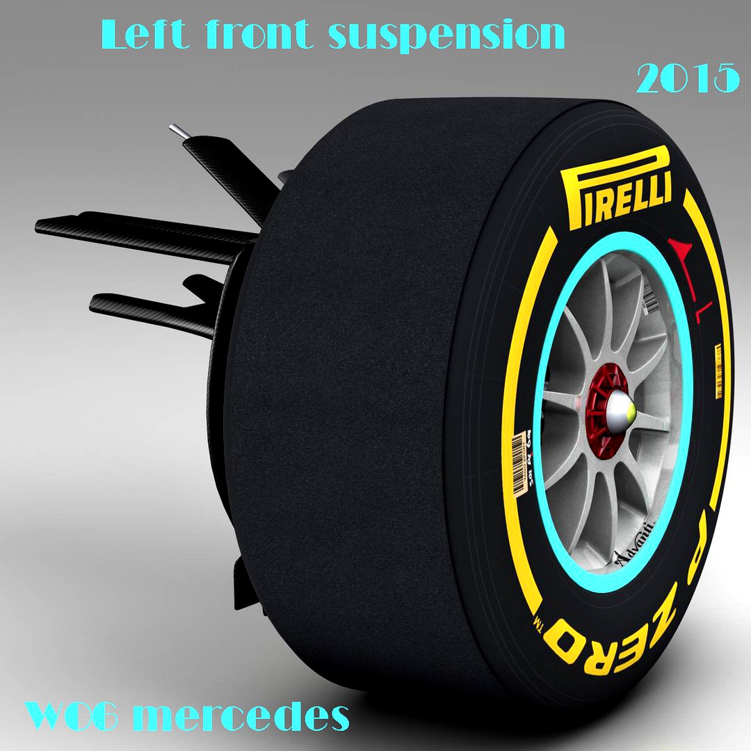 Mercedes W06 front suspension 3d model