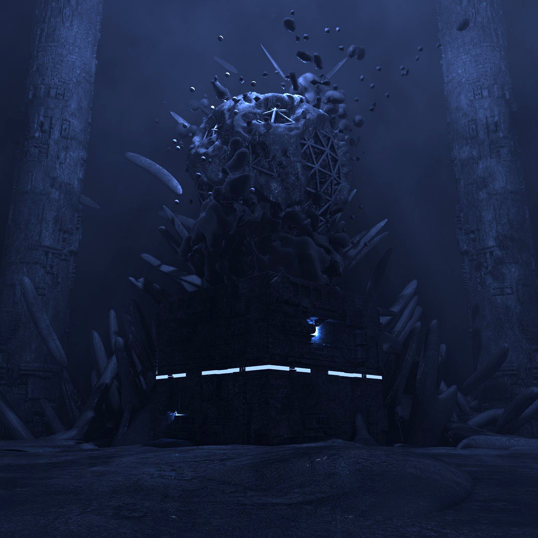 Underwater Temple Environment 3d model