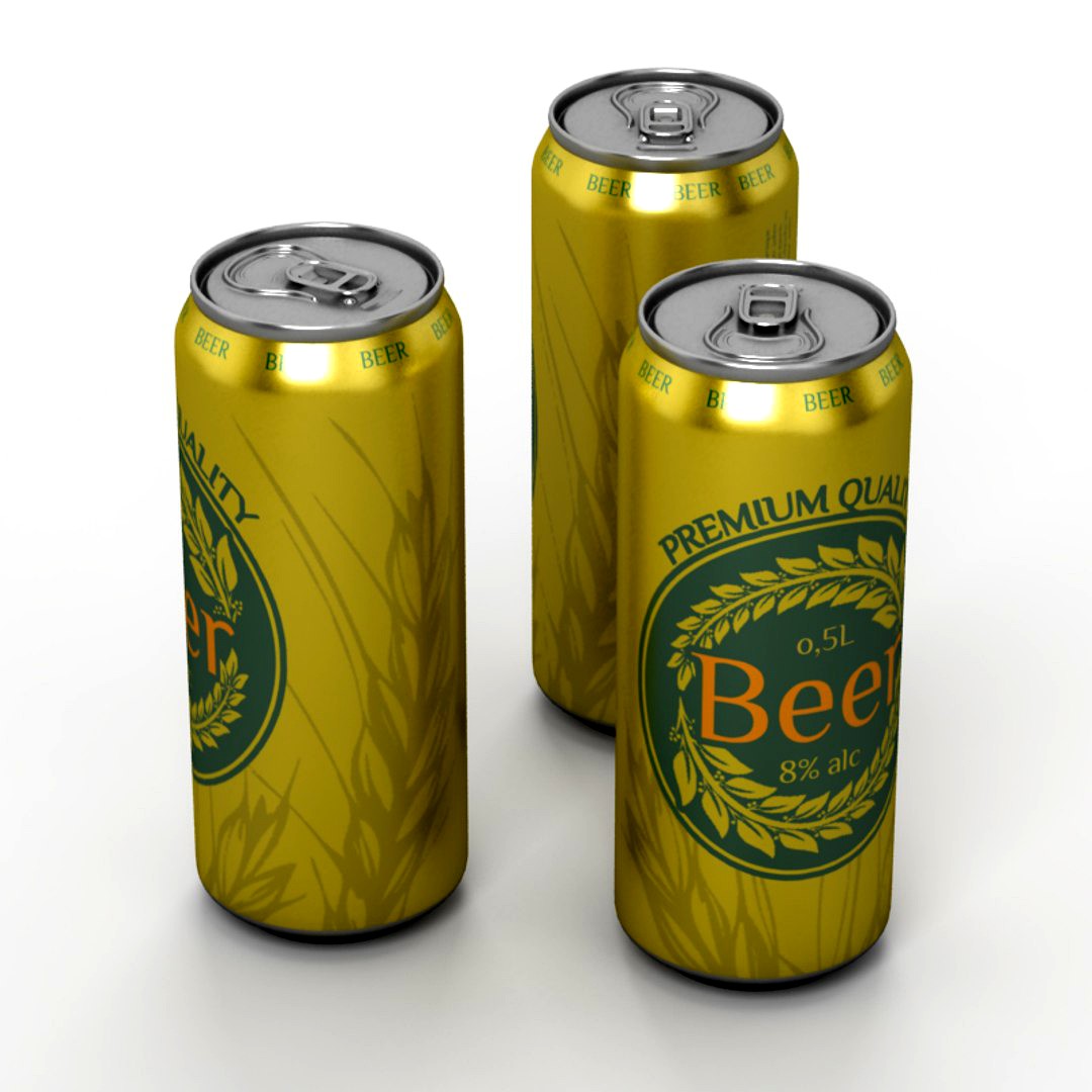 Beer can 3d model