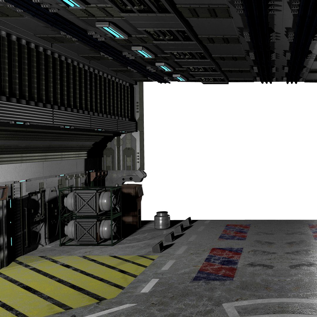 Sci Fi Hangar A 3d model