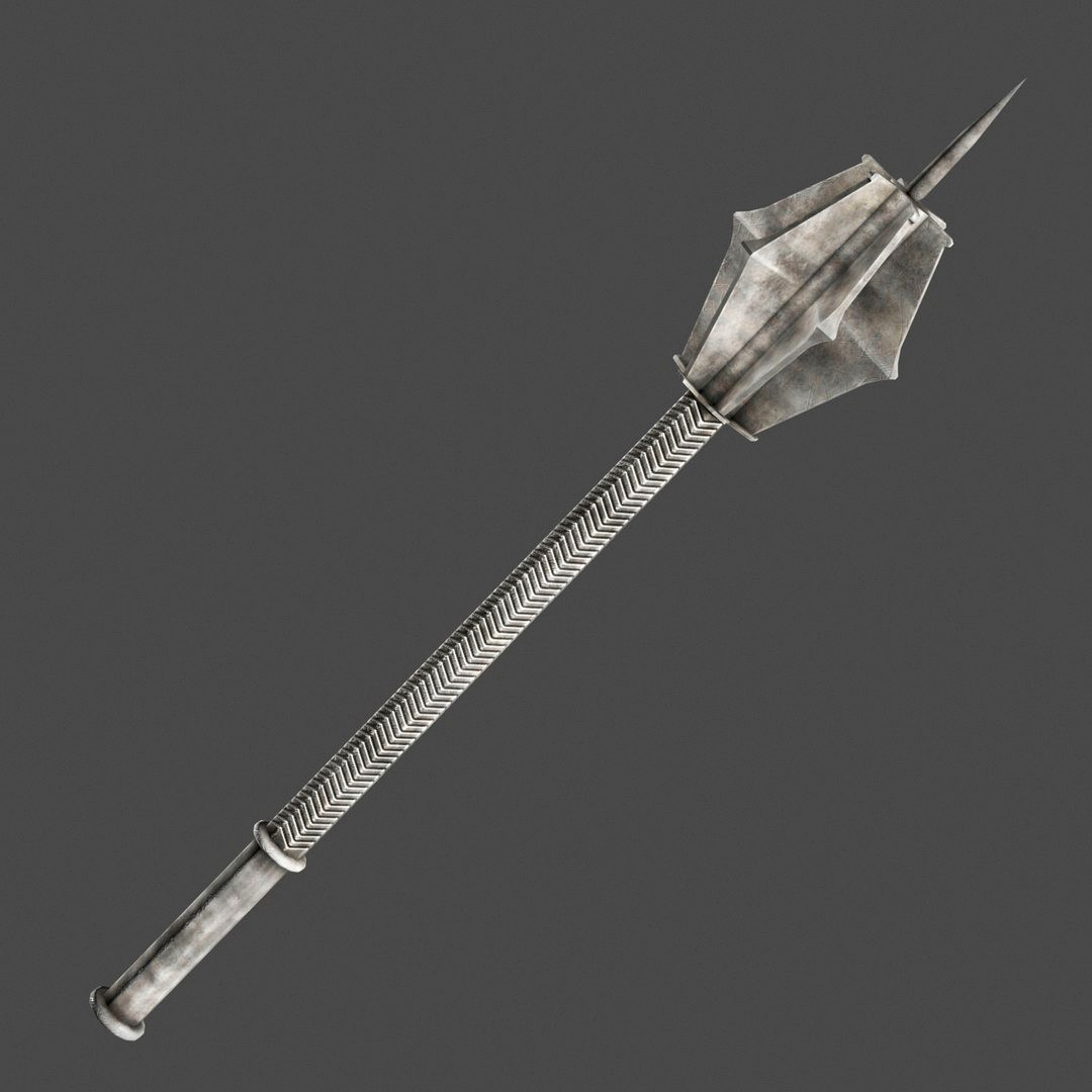 Steel ceremonial mace 3d model