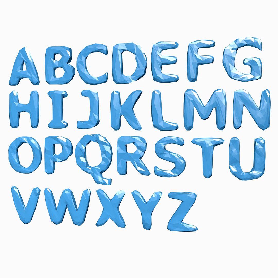 Alphabet Low Poly 3d model
