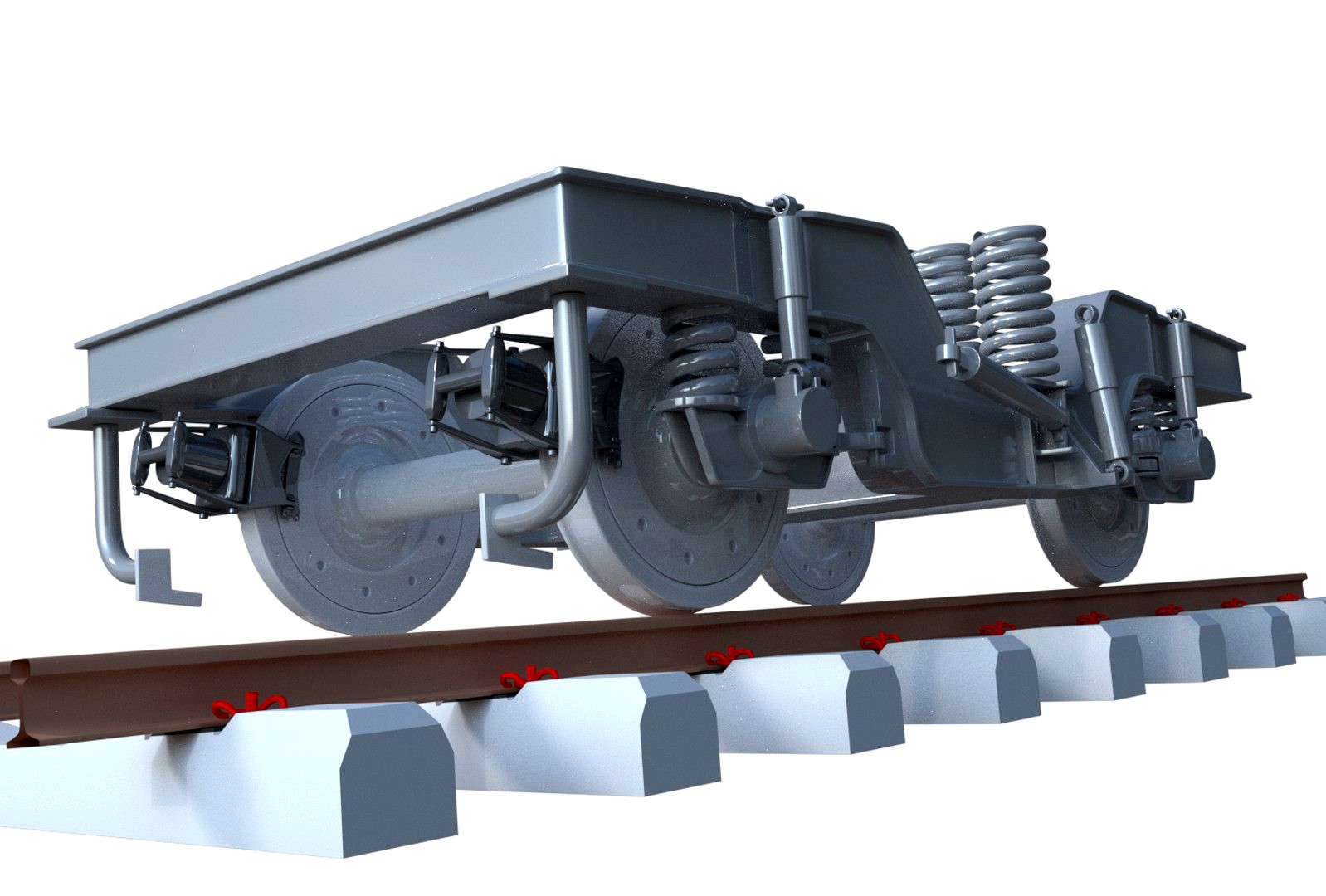 Locomotive bogie 3d model