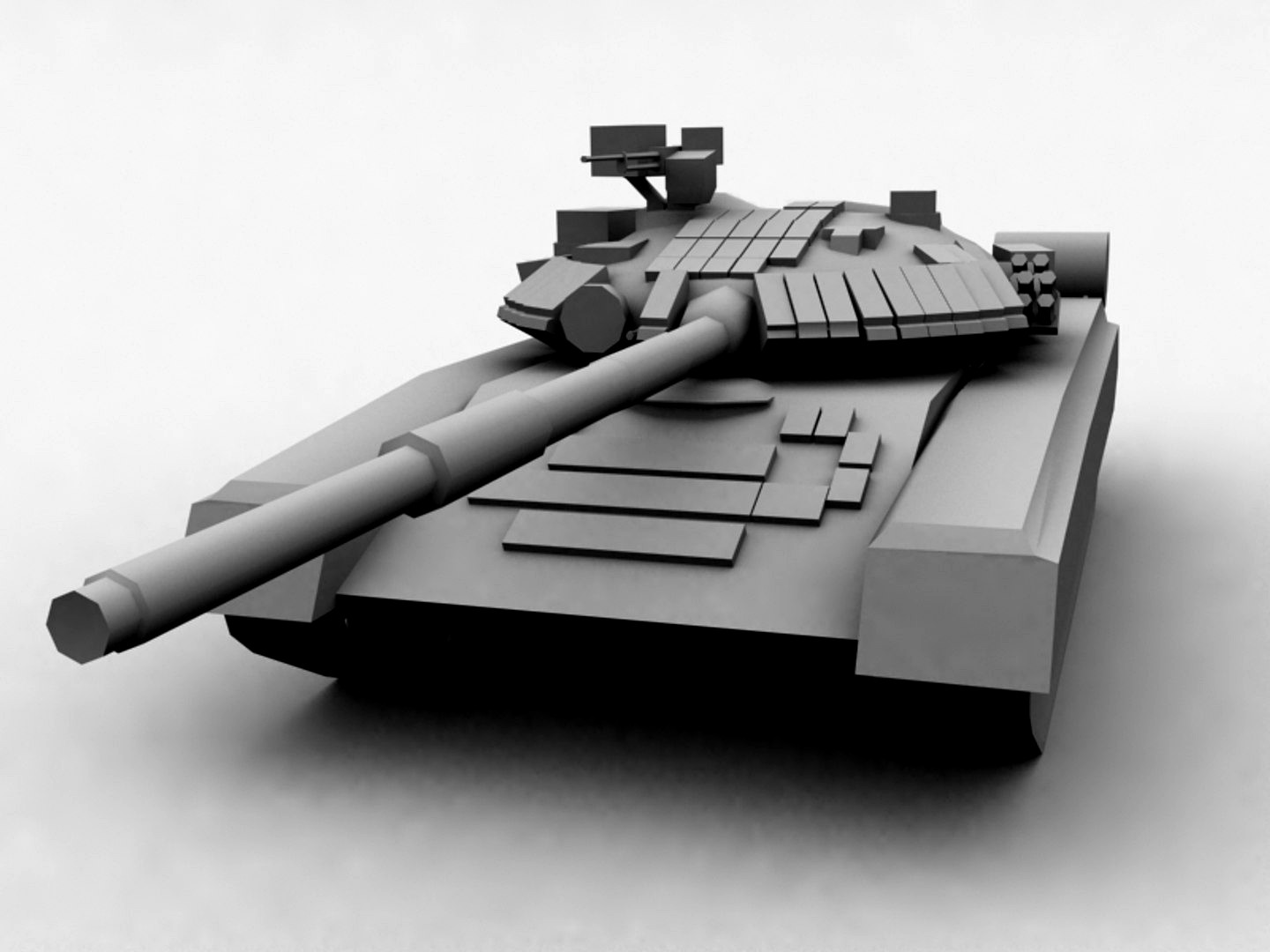 T 80 Soviet Main Battle Tank 3d model