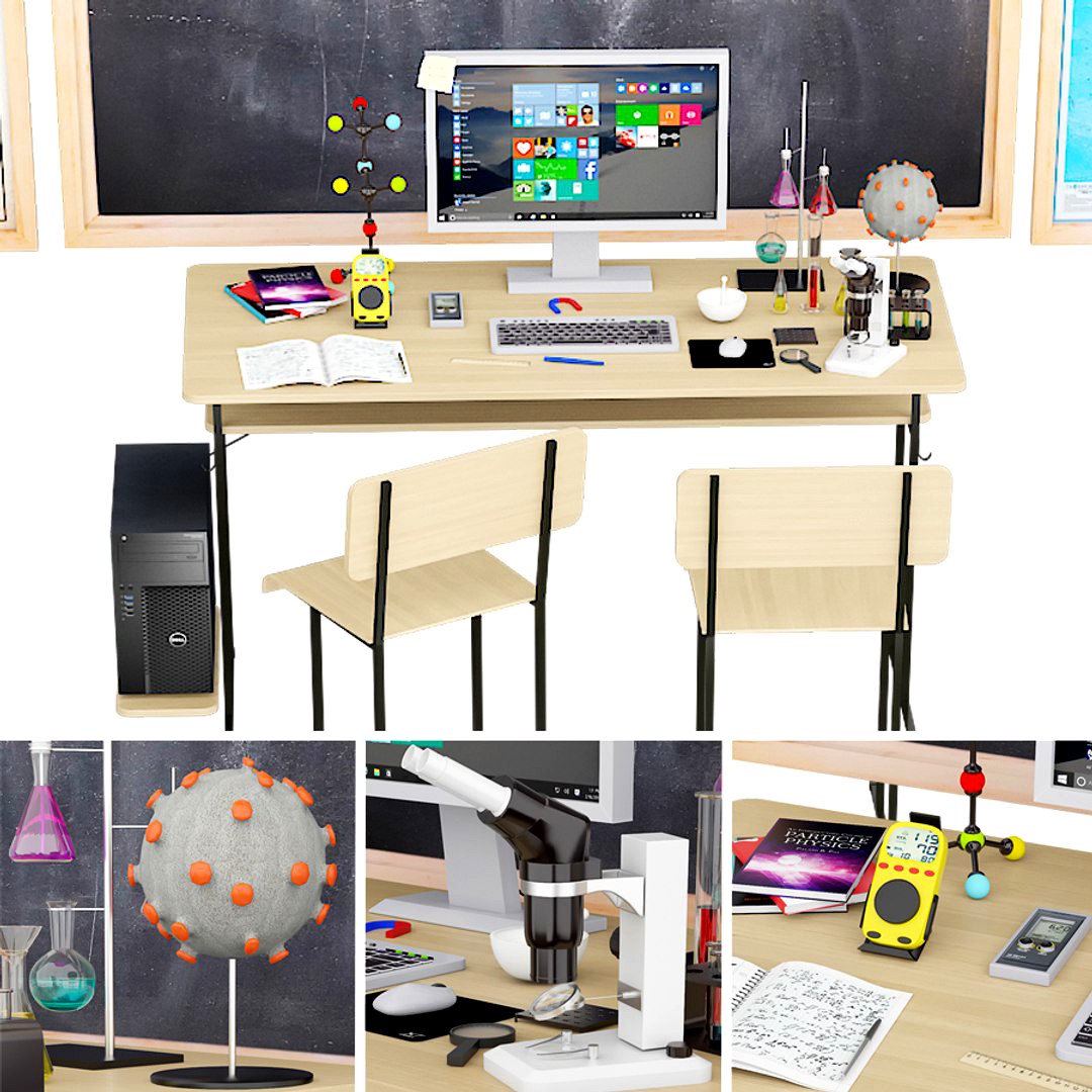 Laboratory physics room 3d model