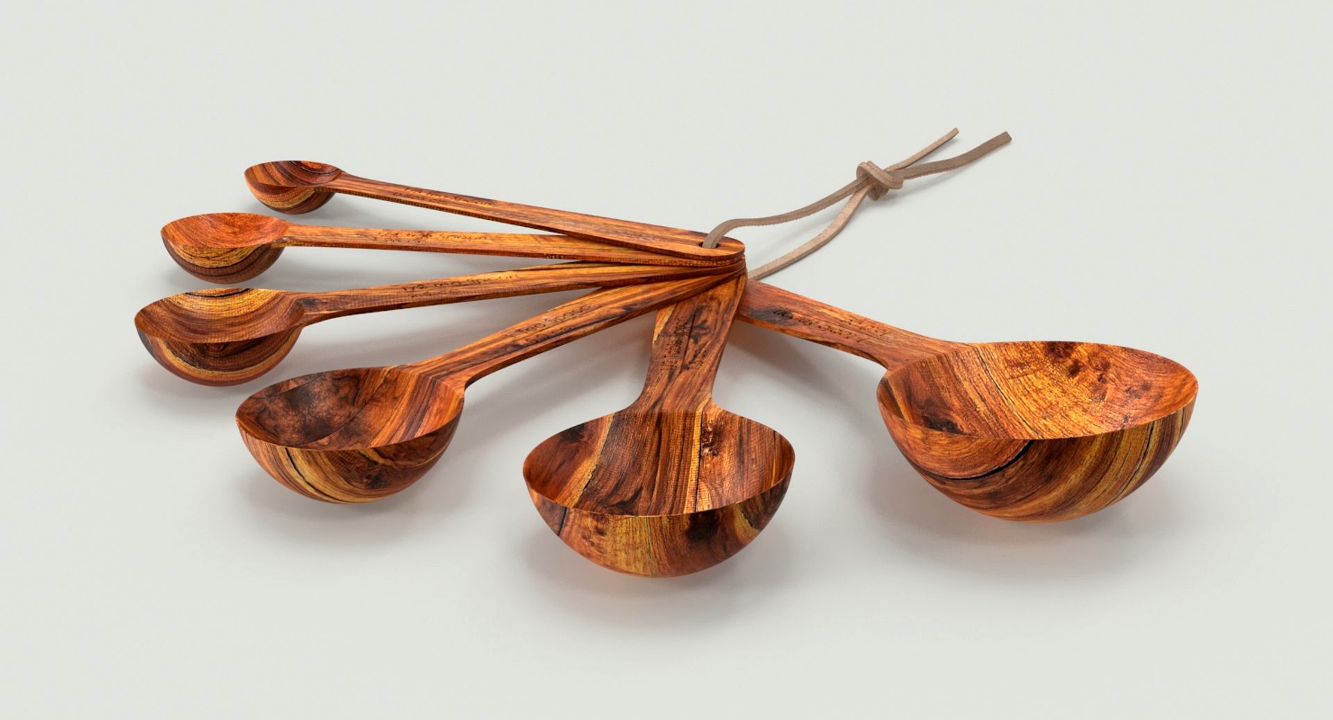 Wooden Measuring Spoons 3d model
